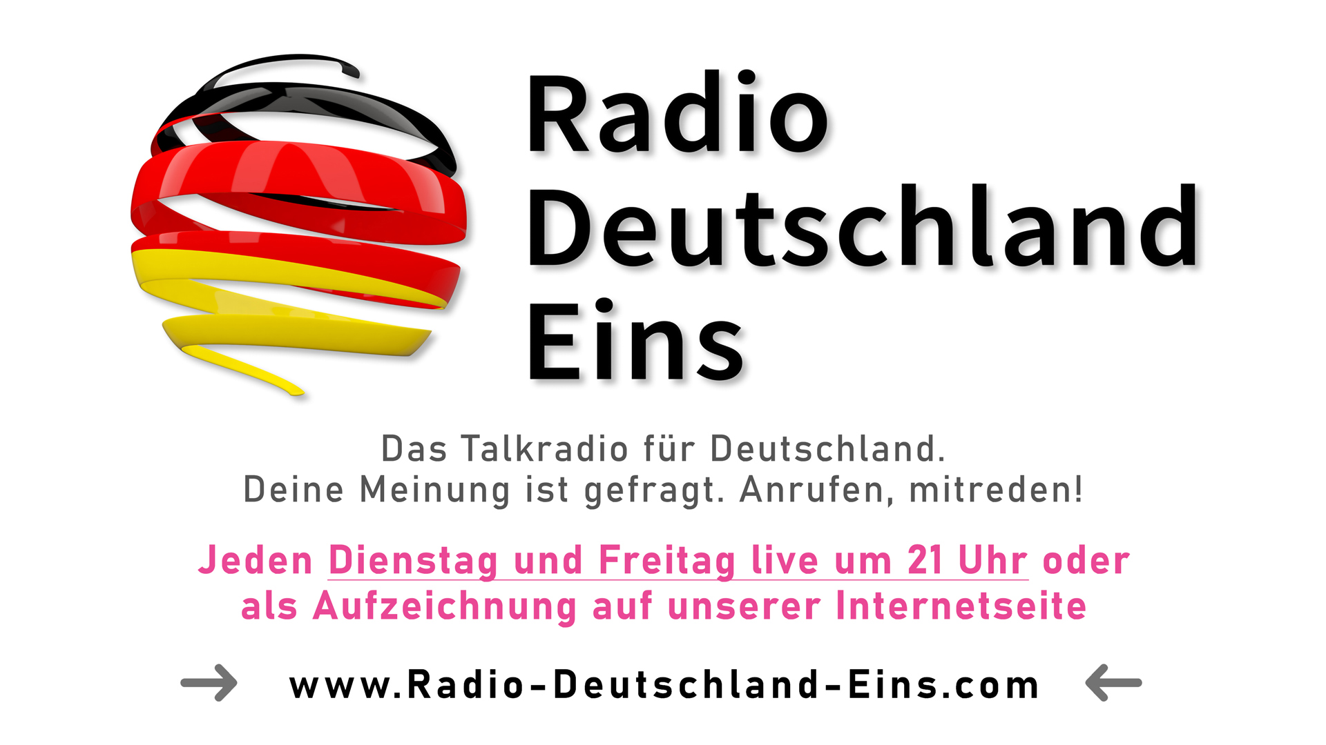 Radio Deutschland Eins • Das neue Talkradio für Deutschland